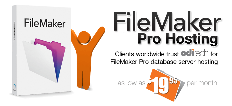FileMaker Hosting in the cloud starting at $19.95